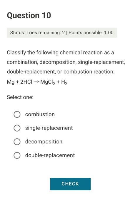 Solved Question 8 Status: Tries remaining: 2 | Points | Chegg.com