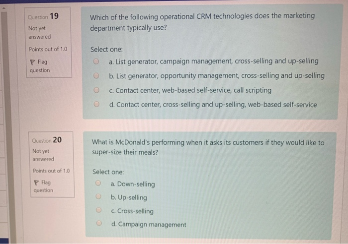 Solved Question 16 Not yet answered In which of the five | Chegg.com