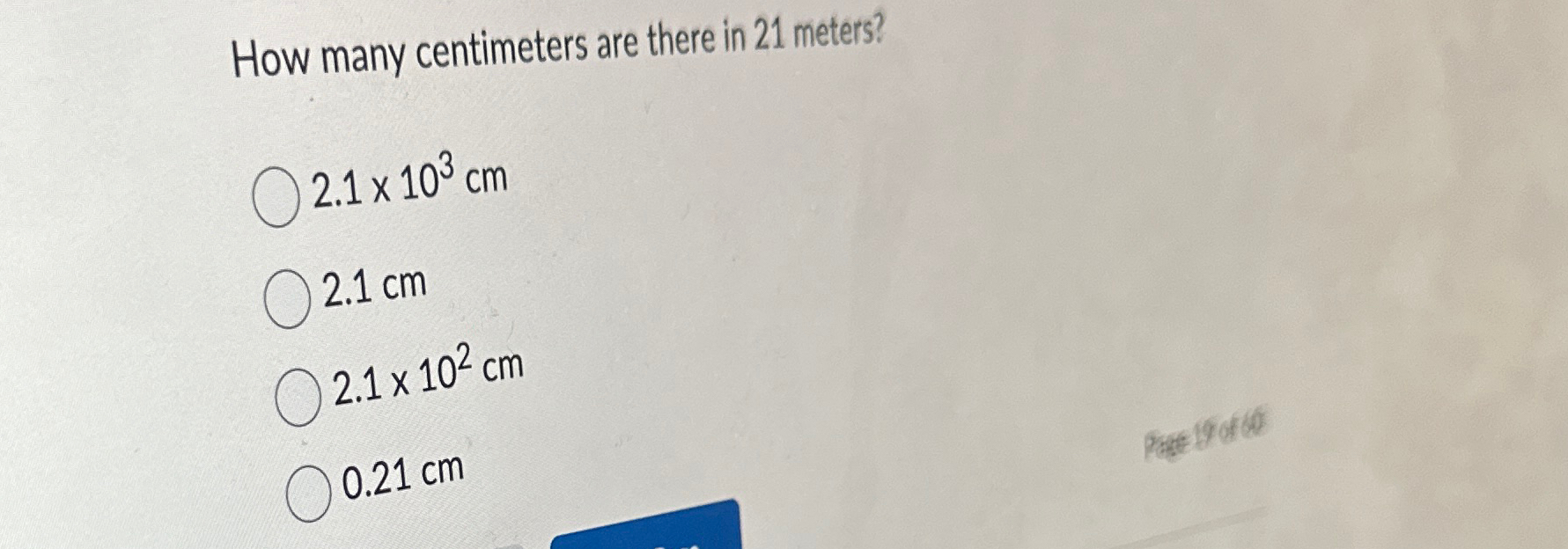 Solved How many centimeters are there in 21 | Chegg.com