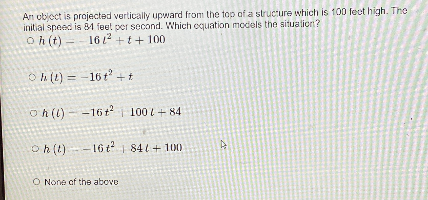 Solved An object is projected vertically upward from the top | Chegg.com