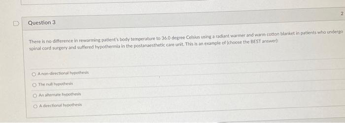 Solved There is no difference in rewarming patient's body | Chegg.com