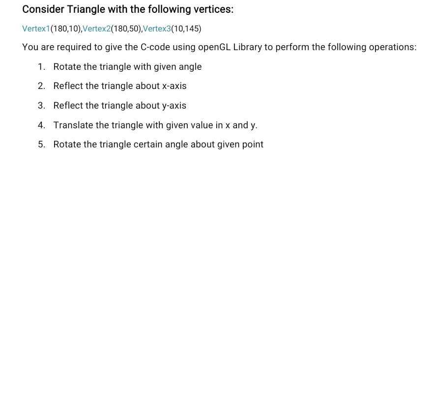 Consider Triangle with the following | Chegg.com