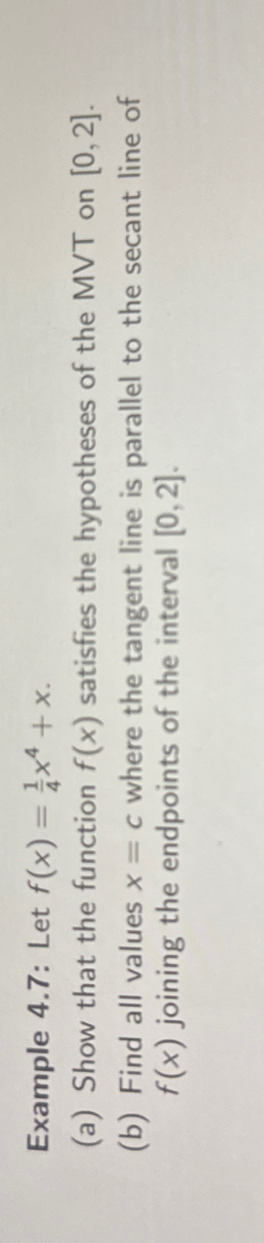 Solved Example 4 7 Let F X 14x4 X A ﻿show That The