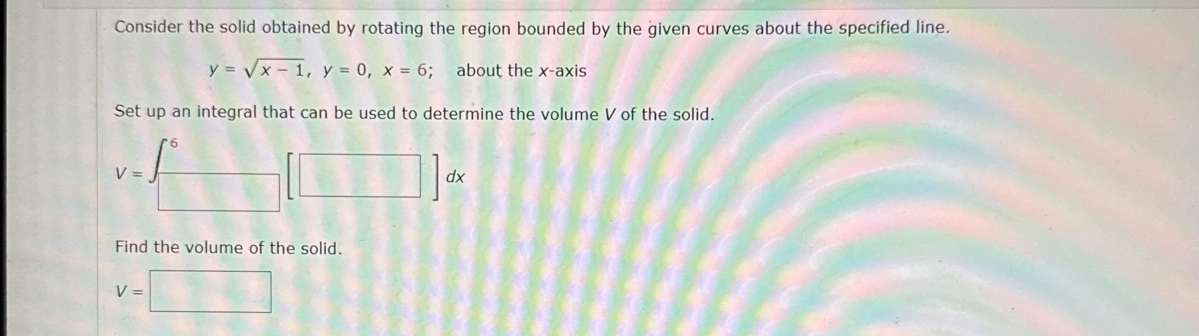 Solved Consider the solid obtained by rotating the region | Chegg.com