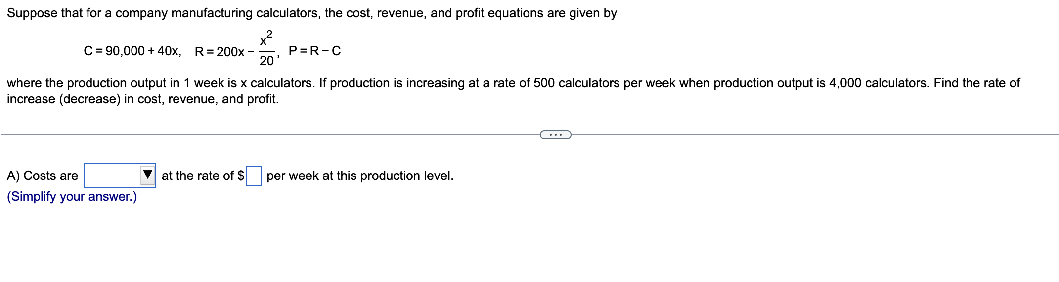 Solved Suppose that for a company manufacturing calculators, | Chegg.com