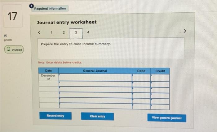 Solved Journal entry worksheet Prepare the entry to | Chegg.com