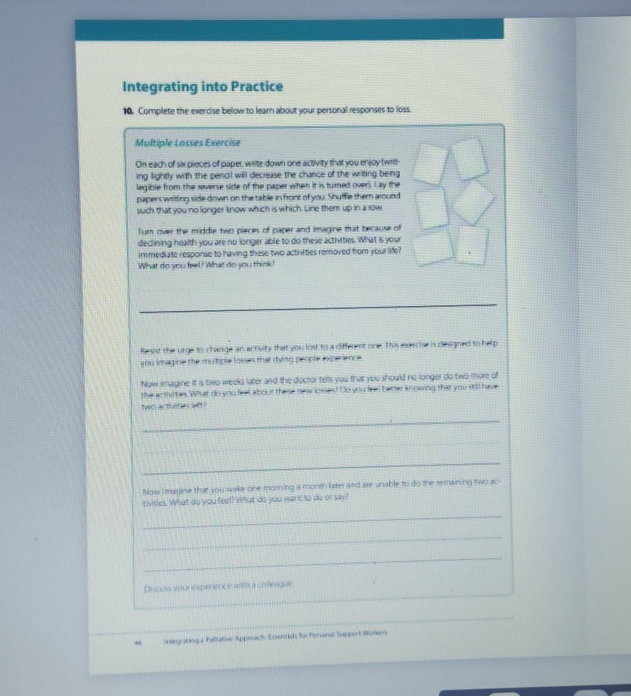 Solved Integrating into Practice 10. Complete the exercise | Chegg.com