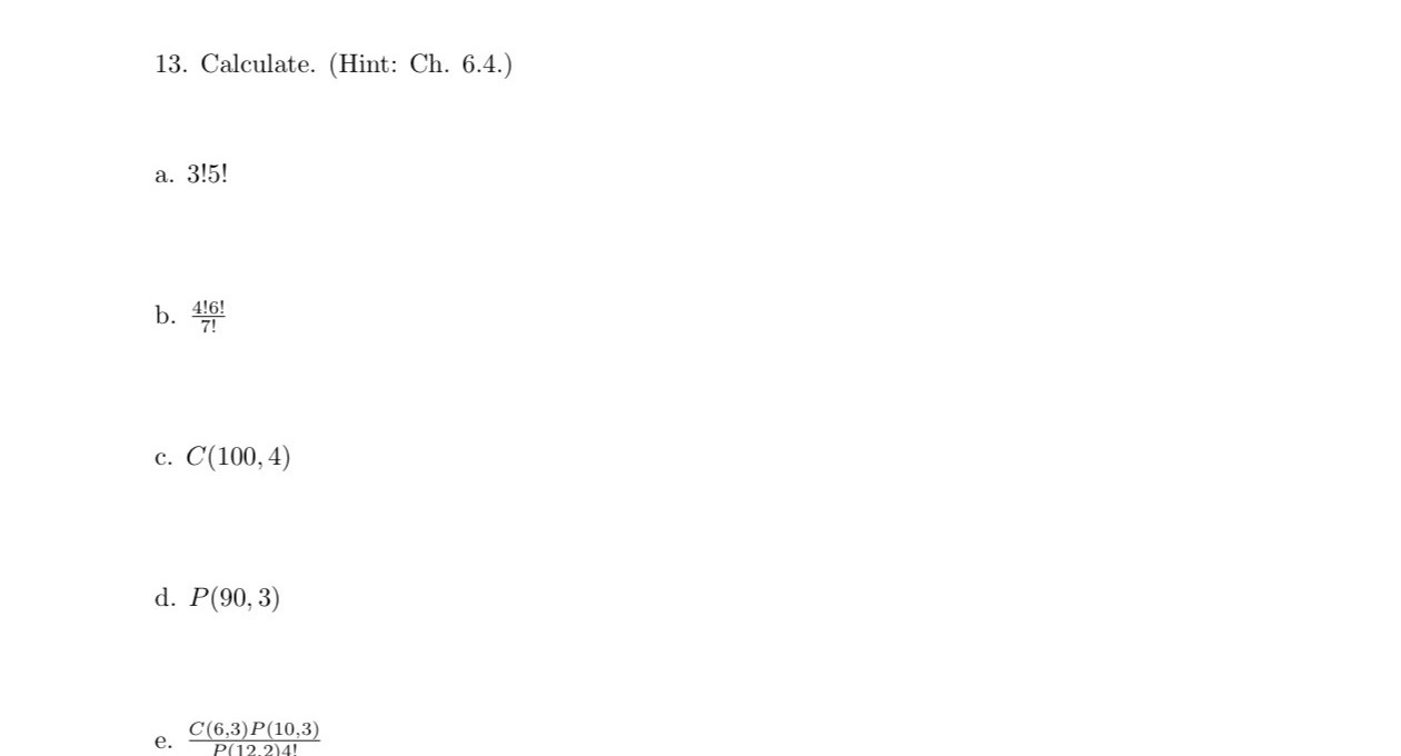 Calculate. (Hint: | Chegg.com