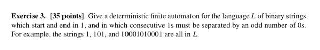 Solved Exercise 2. [30 points). Give a deterministic finite | Chegg.com