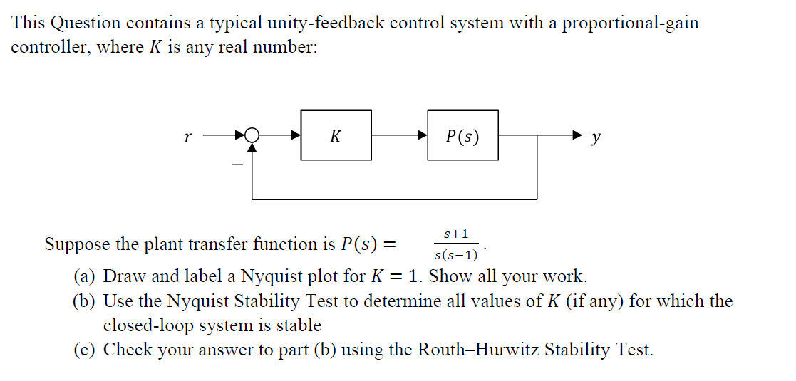 Solved This Question contains a typical unity-feedback | Chegg.com