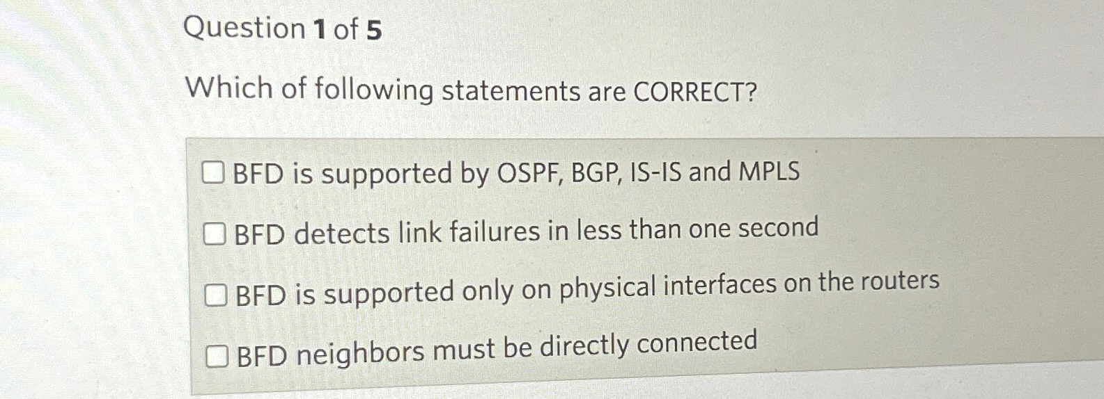 Solved Question 1 ﻿of 5Which of following statements are | Chegg.com