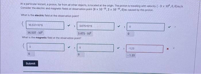 Solved At a particular instant, a proton, far from all other | Chegg.com
