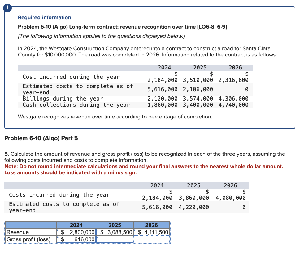 Solved !Required informationProblem 6-10 (Algo) ﻿Long-term | Chegg.com