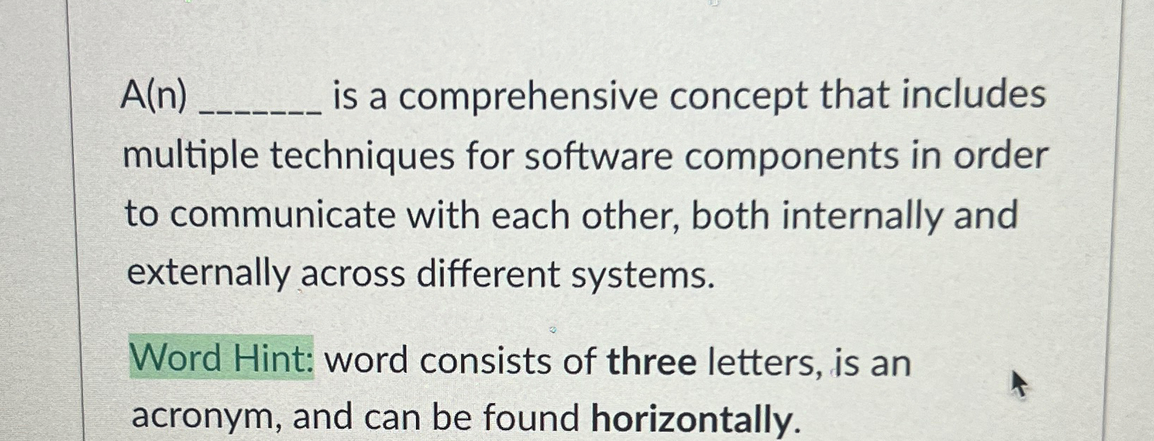 Solved A(n) ﻿is a comprehensive concept that includes | Chegg.com