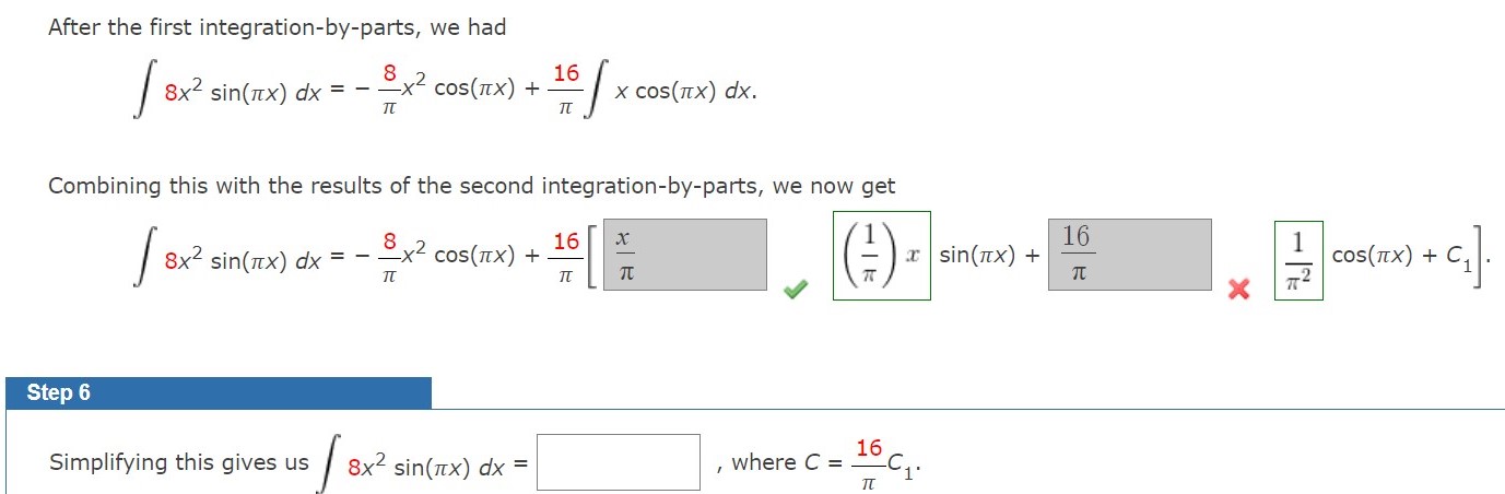 Solved After the first integration-by-parts, we | Chegg.com