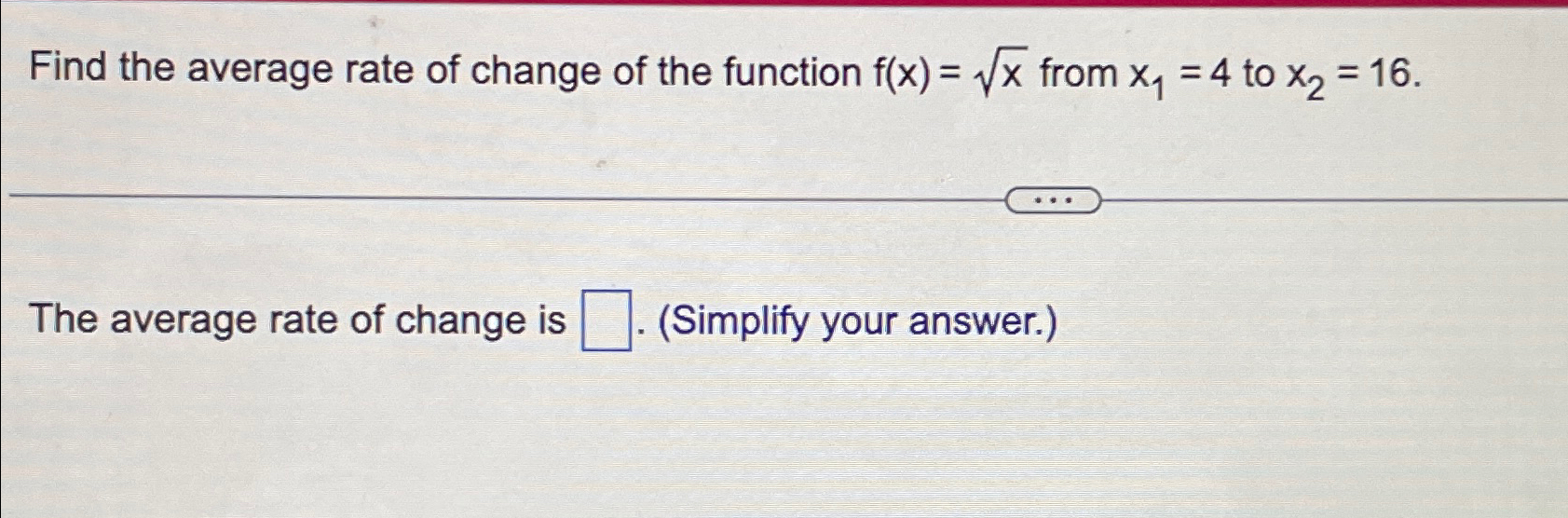 Solved Find the average rate of change of the function | Chegg.com