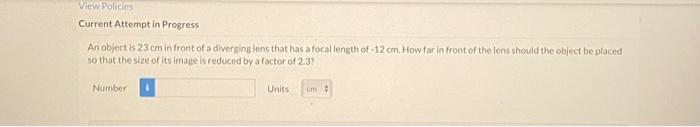 Solved View Policies Current Attempt in Progress An object | Chegg.com