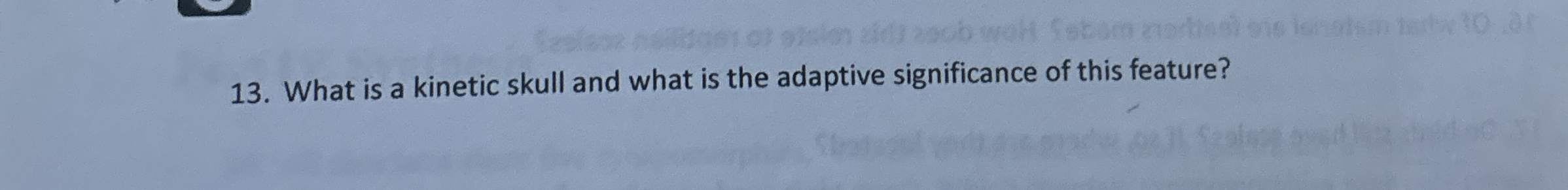 Solved What is a kinetic skull and what is the adaptive | Chegg.com
