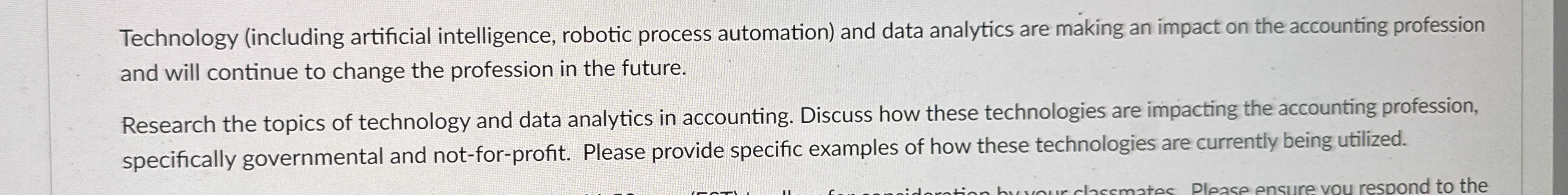 Solved Technology (including artificial intelligence, | Chegg.com