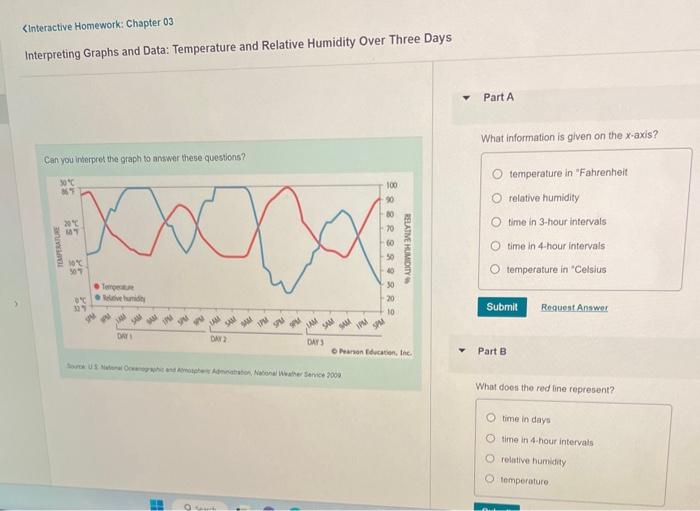 Solved Interpreting Graphs and Data: Temperature and | Chegg.com