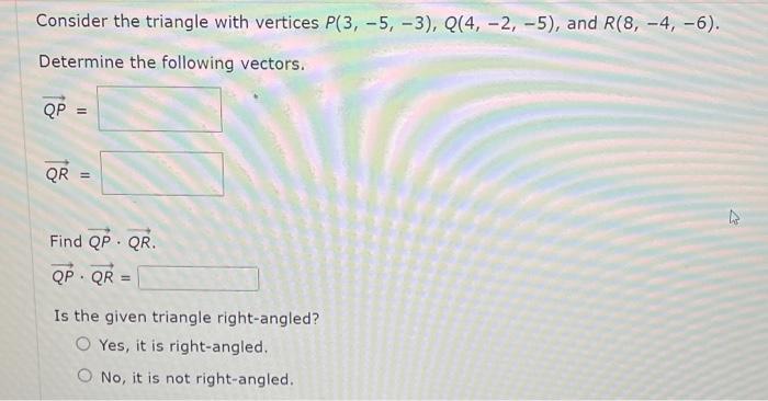 Solved Consider the triangle with vertices | Chegg.com