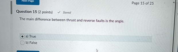 Solved Page 15 ﻿of 25Question 15 (2 ﻿points) ﻿SavedThe main | Chegg.com