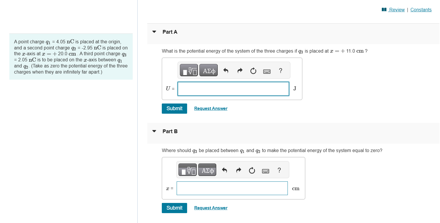 Solved A point charge q1=4.05nC is ﻿placed at ﻿the | Chegg.com