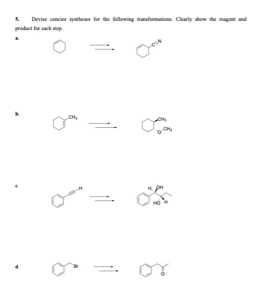 Solved 5. Devise concise syntheses for the following | Chegg.com Solved 5. Devise concise syntheses for the following | Chegg.com