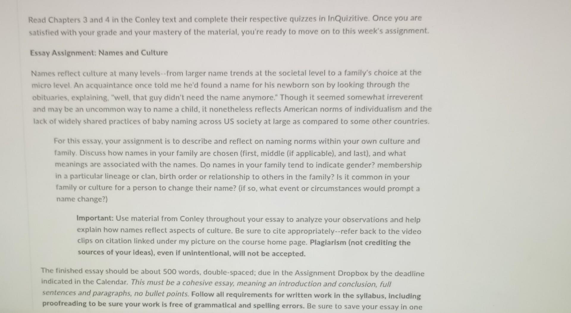 Read Chapters 3 and 4 in the Conley text and complete | Chegg.com