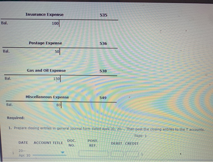 Solved Closing Entries (Net Income) Use the following | Chegg.com