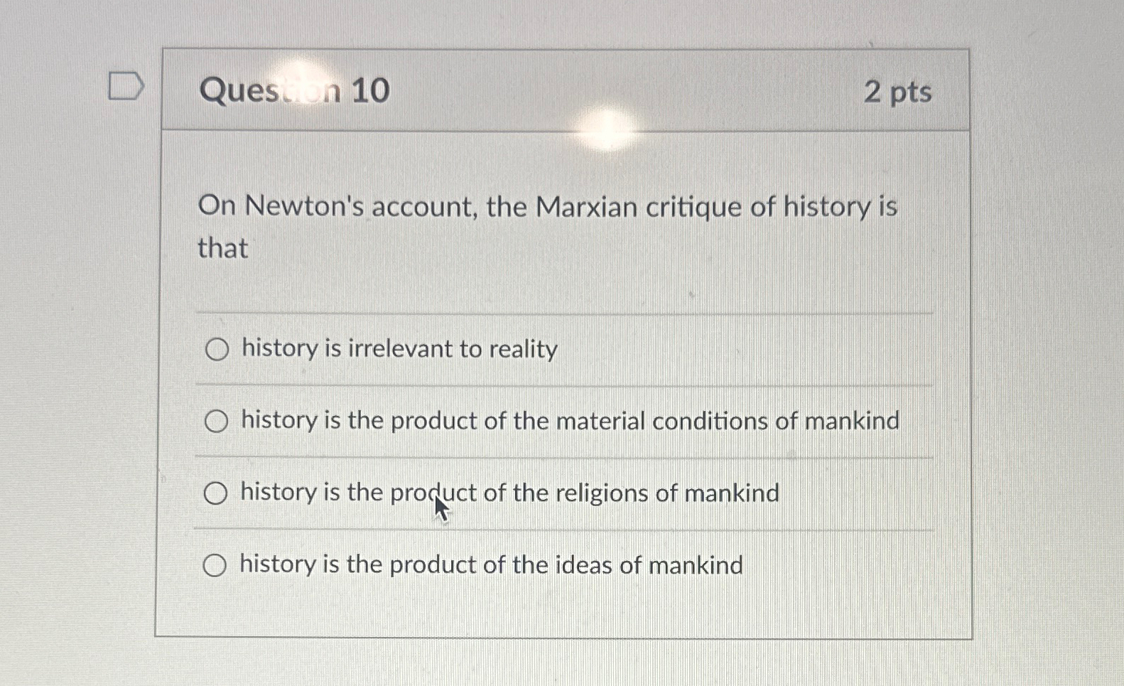 Solved Ques. n102ptsOn Newton's account, the Marxian | Chegg.com