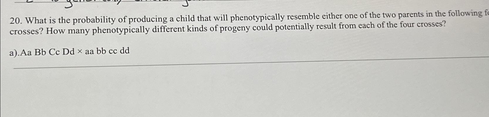 Solved What is the probability of producing a child that | Chegg.com