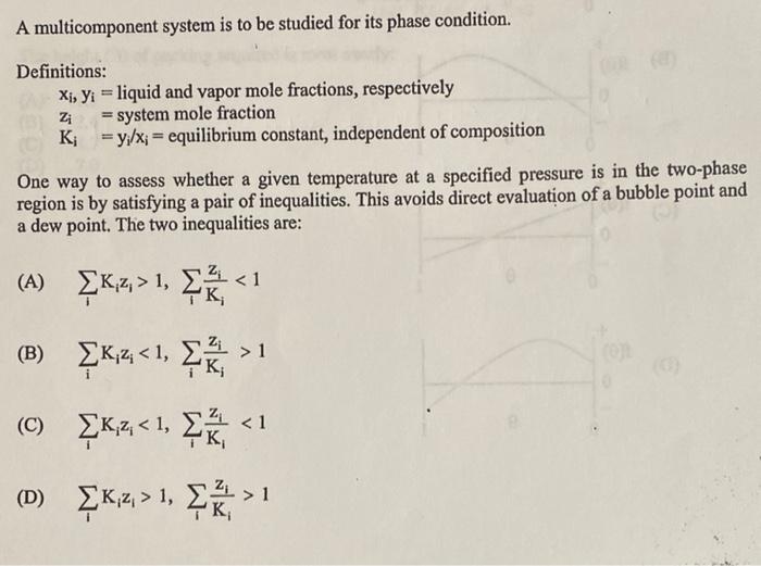 Solved A multicomponent system is to be studied for its | Chegg.com