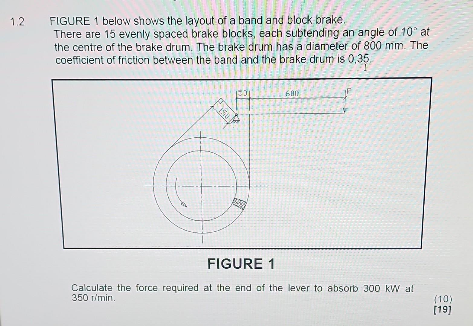 Solved FIGURE 1 below shows the layout of a band and block | Chegg.com