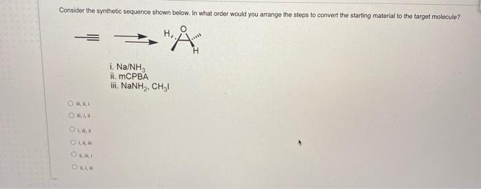 Solved Consider the synthetic sequence shown below. In what | Chegg.com