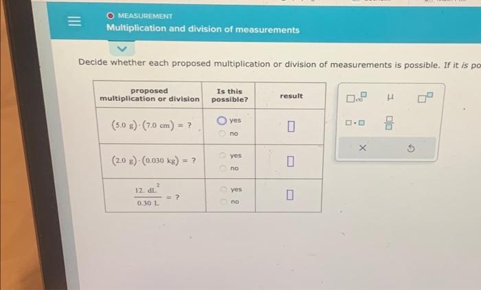 Solved Decide whether each proposed multiplication or | Chegg.com