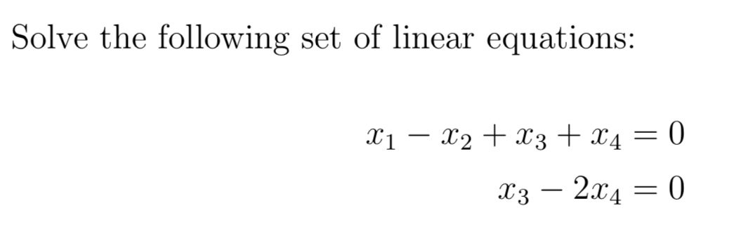 Solved Use matracies to solve the following set of linear | Chegg.com