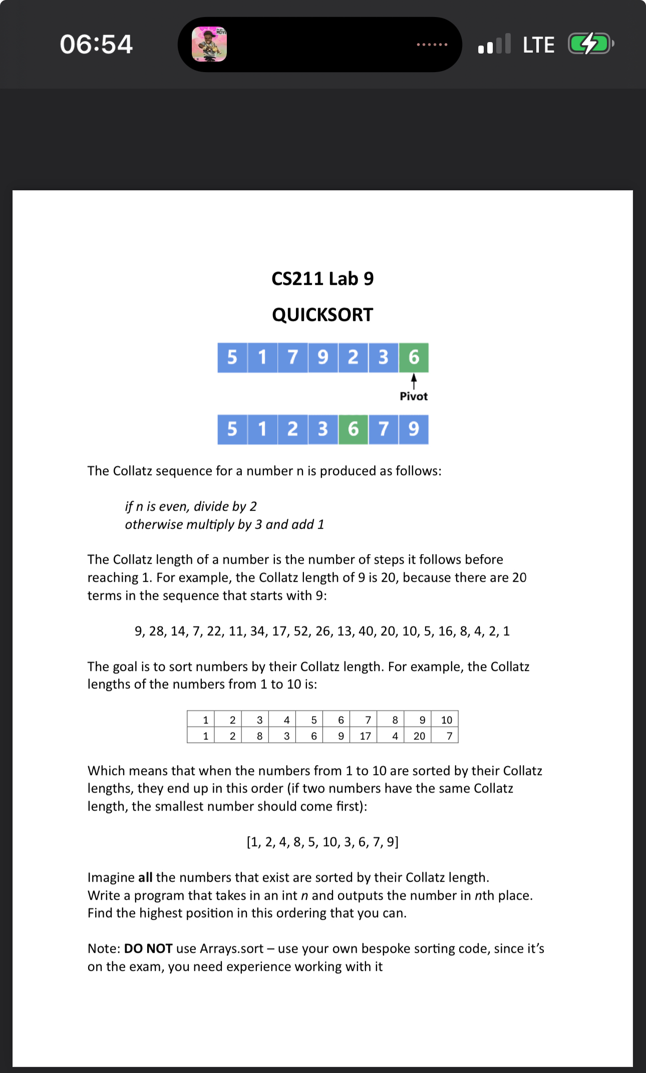 06:54CS211 ﻿Lab 9 | Chegg.com
