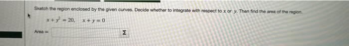 Solved Sketch the region enclosed by the given curves. | Chegg.com