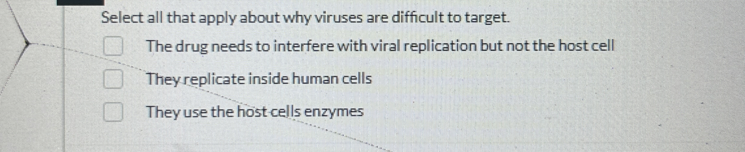 Solved Select all that apply about why viruses are difficult | Chegg.com