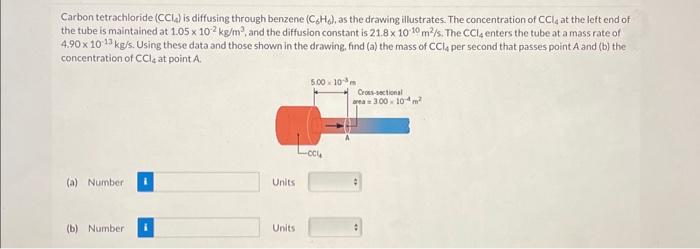 Solved Carbon tetrachloride (CCl4) is diffusing through | Chegg.com