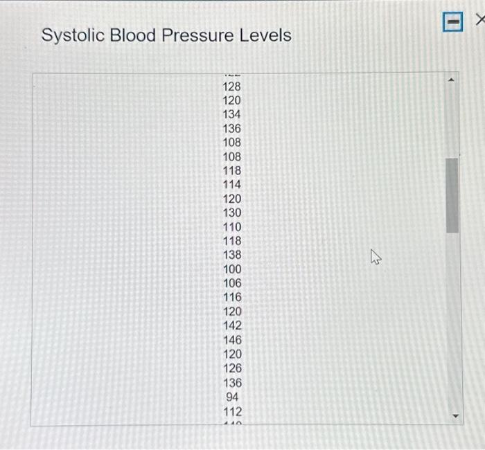 Solved Systolic blood pressure levels above 120 mmHg are | Chegg.com