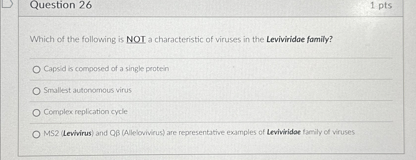 Solved Question 261 ﻿ptsWhich of the following is NOT a | Chegg.com