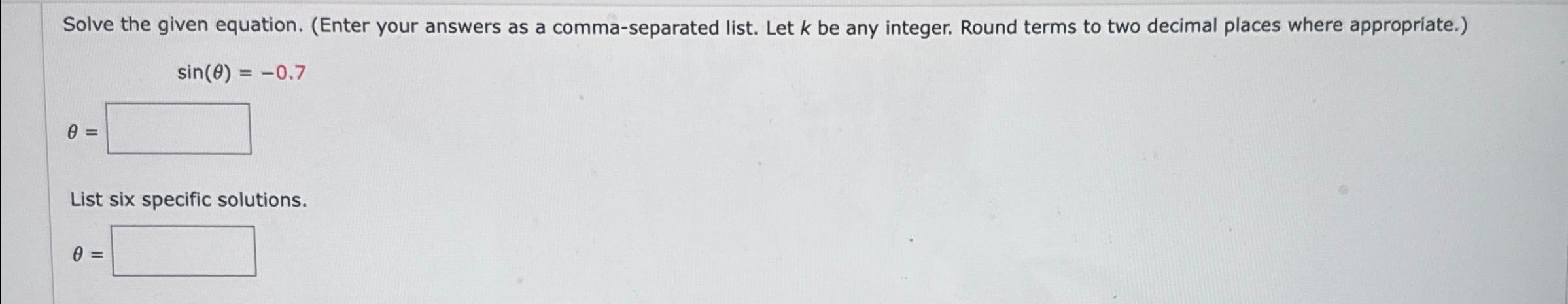 Solved Solve the given equation. (Enter your answers as a | Chegg.com