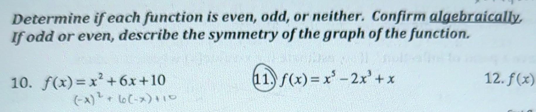 Solved How do you solve #11? | Chegg.com