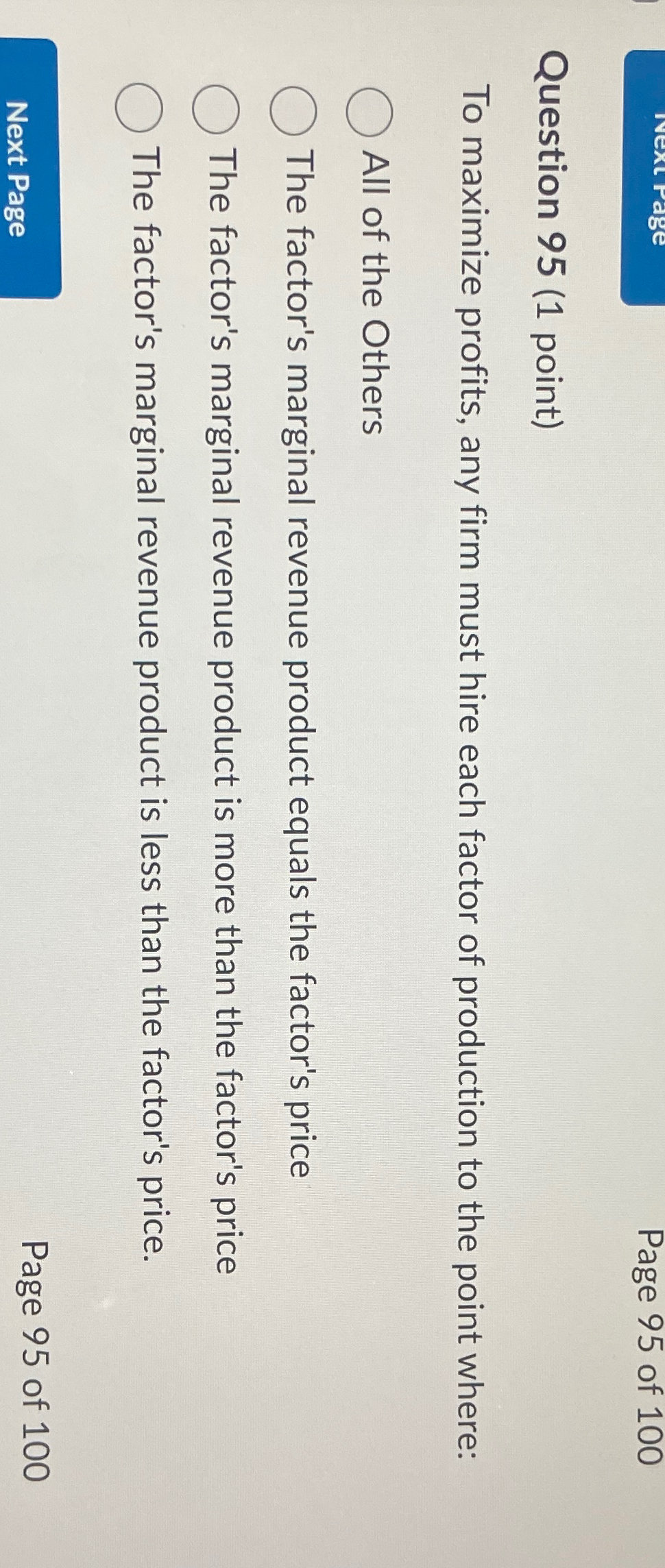 Solved Page 95 ﻿of 100Question 95 (1 ﻿point)To maximize | Chegg.com