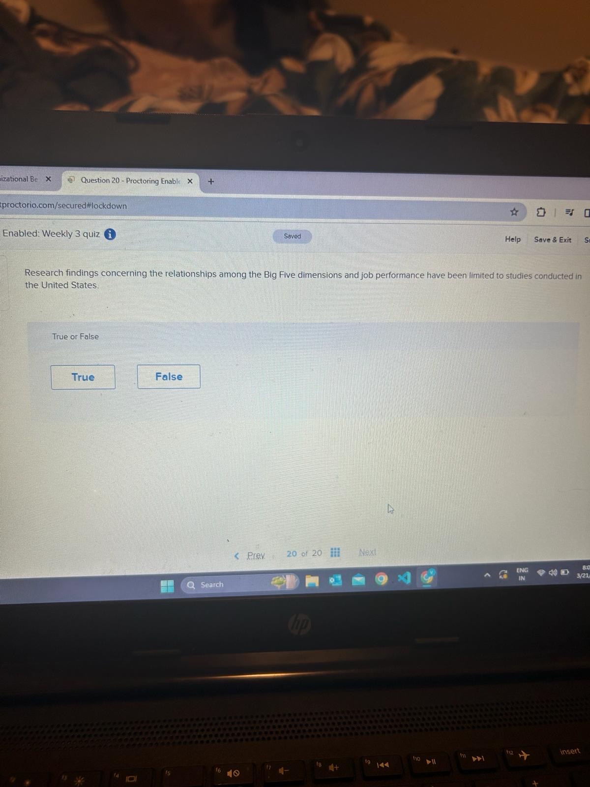 Solved Enabled: Weekly 3 ﻿quiz iHelpSave & ExitResearch | Chegg.com