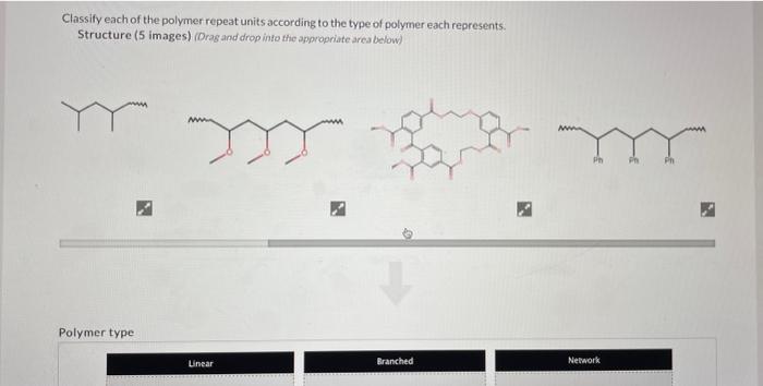 Solved Classify each of the polymer repeat units according | Chegg.com