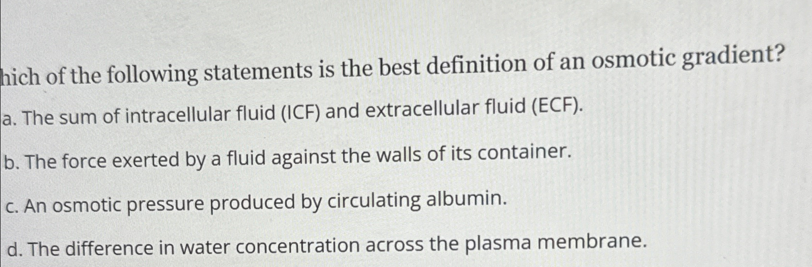 Solved Which of the following statements is the best | Chegg.com