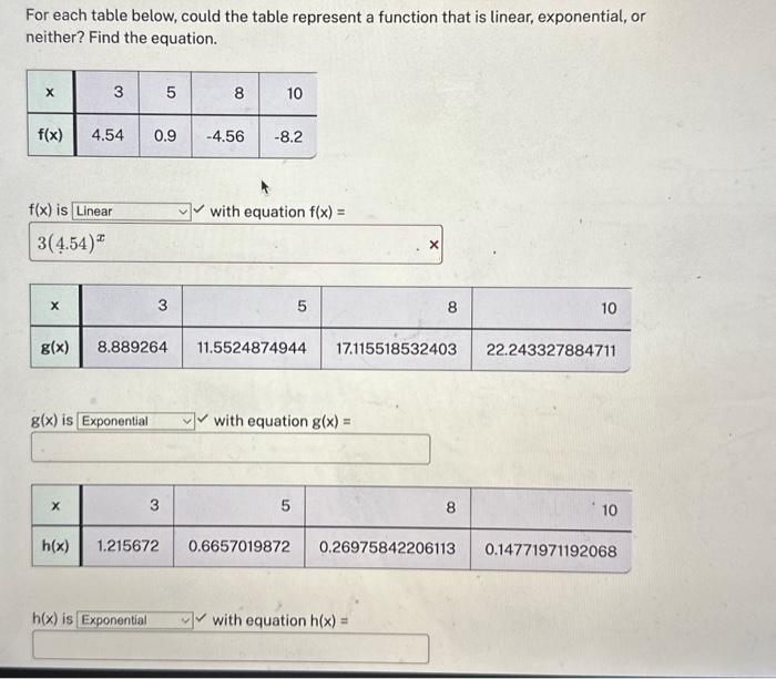 Solved For each table below, could the table represent a | Chegg.com